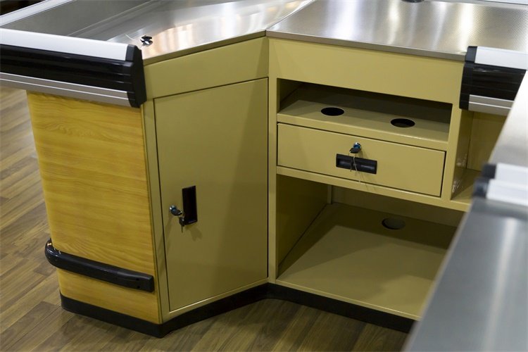 Wooden Style Supermarket Checkout Counter - Buy Wooden Style ...