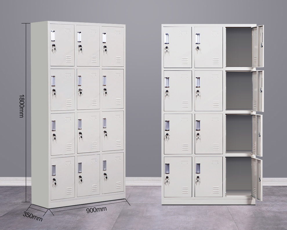 12 door metal storage locker